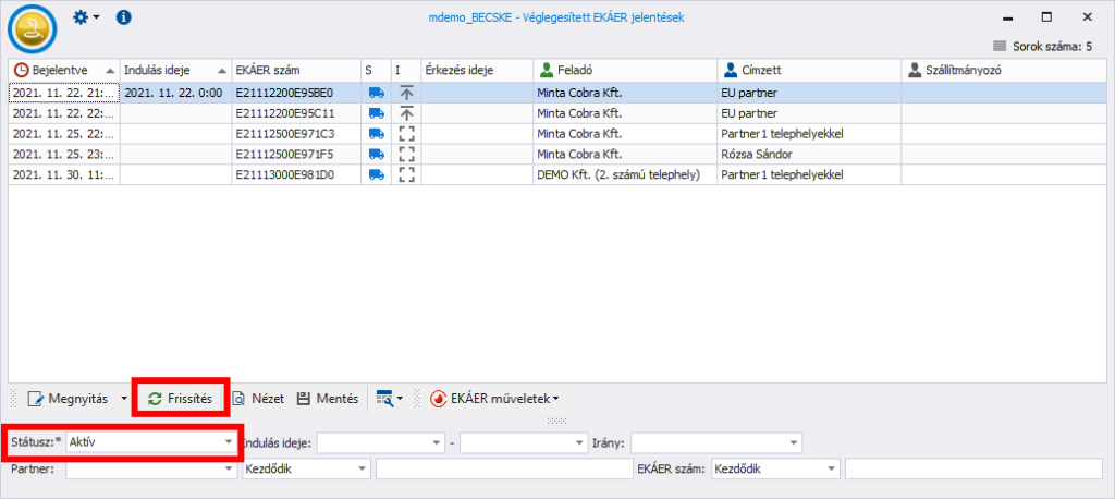 EKÁER modul – CobraConto.Net